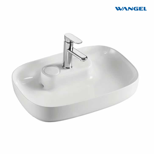 Cabinet Countertop Bathroom Ceramic Hand Wash Basin Hidden Drainer Sink ...