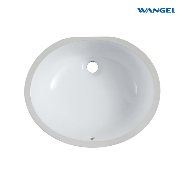 Durable Oval Undermount Ceramic Lavatory Vanity Bathroom Sink - Wangel ...