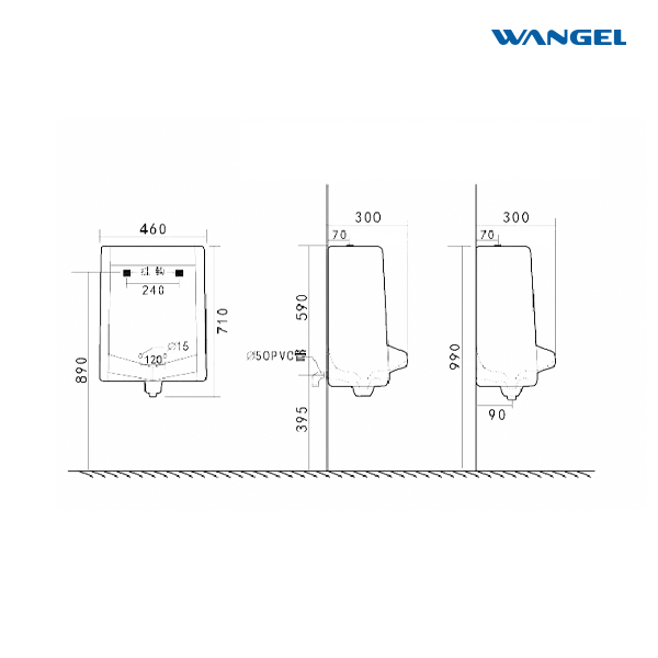 High Quality Modern Design Hotel Bathroom Wall-Hung Ceramic Urinal ...