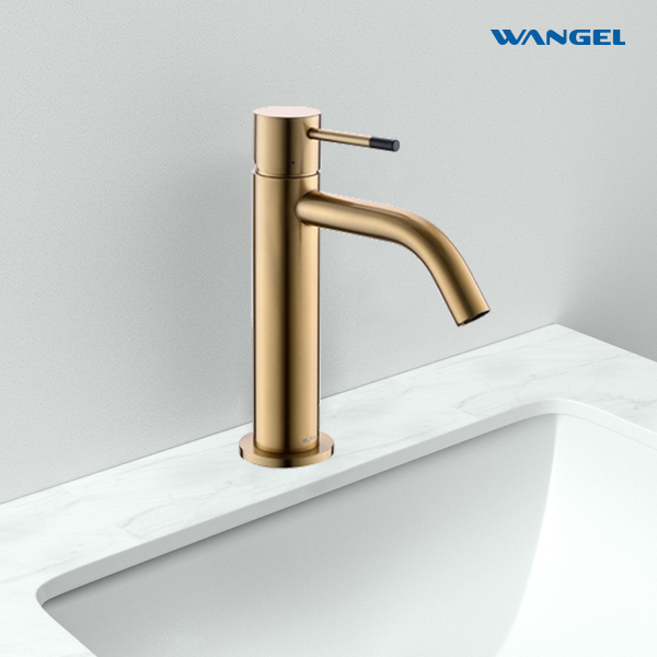 Brushed Gold Low-Profile Sink Faucet - Wangel Group - Leading ...