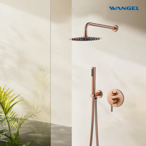 Modern High-End Rose Gold Bathroom Shower Set - Wangel Group - Leading ...