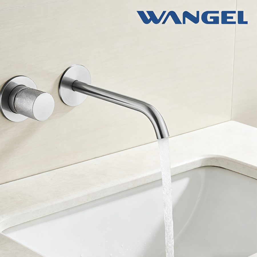 Wangel Brushed Stainless Steel Wall-Mount Basin Faucet - Wangel Group ...