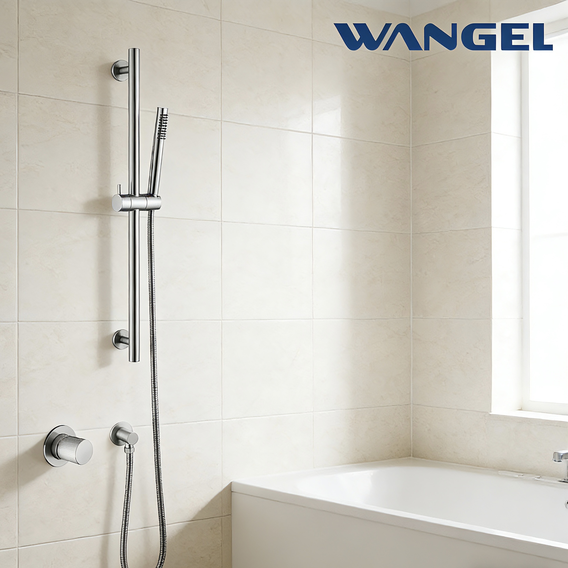 Wangel Brushed Stainless Steel Handheld Shower Set - Wangel Group ...