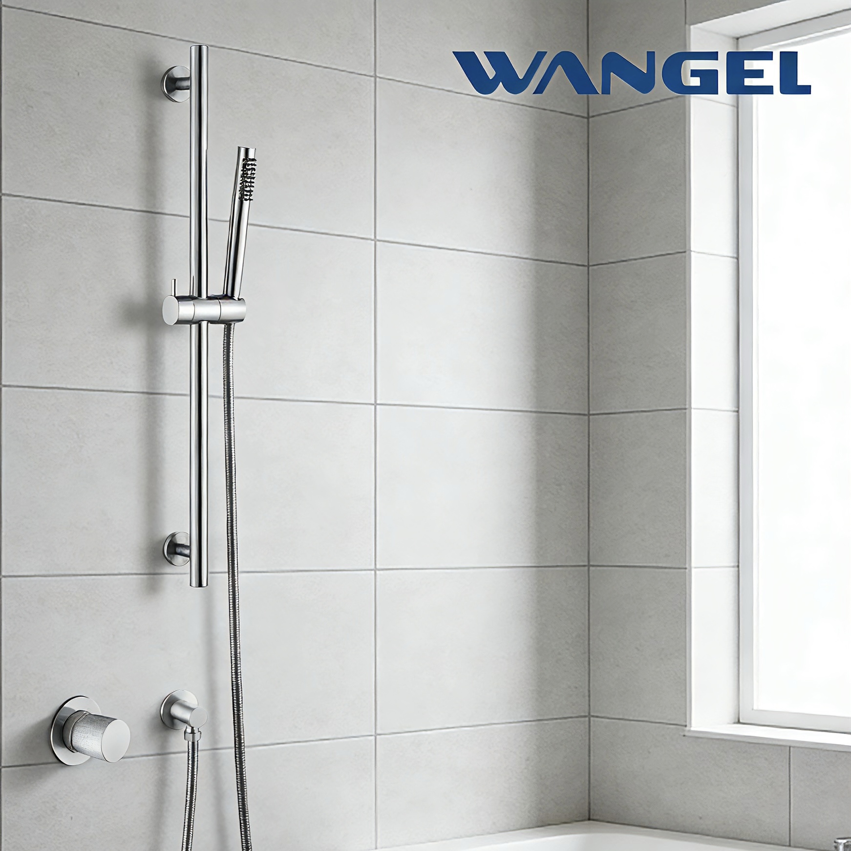 Wangel Brushed Stainless Steel Handheld Shower Set - Wangel Group ...